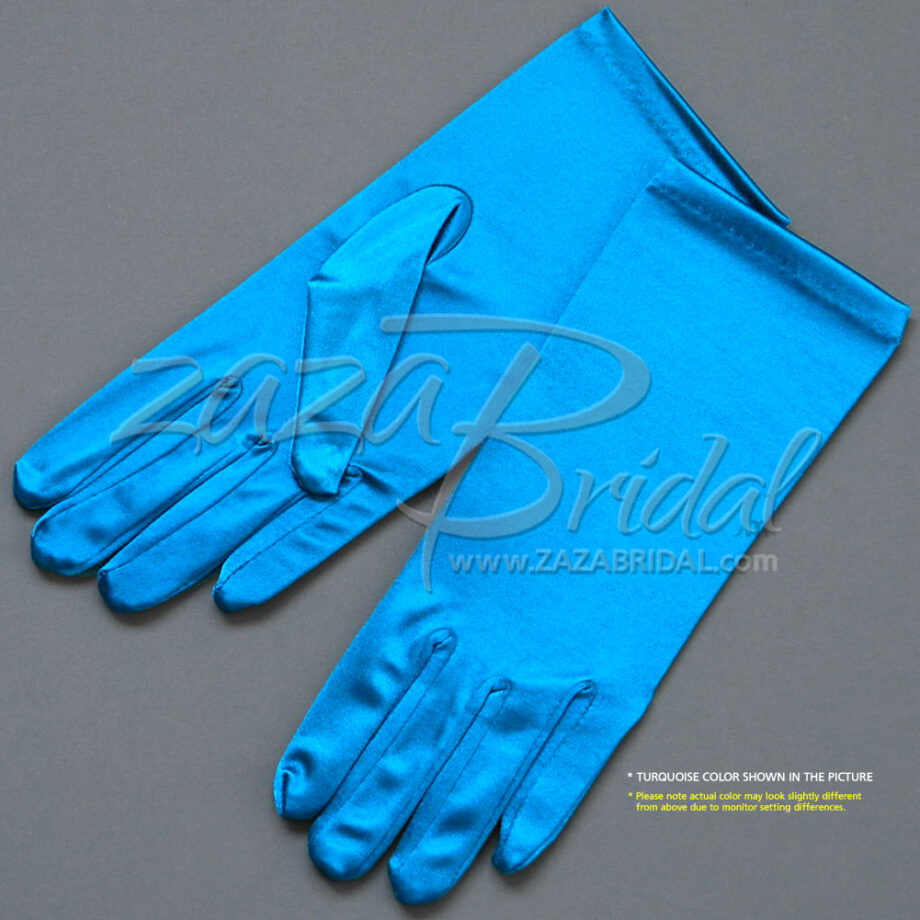 Shiny Stretch Satin Dress Gloves 2BL – Wrist Length